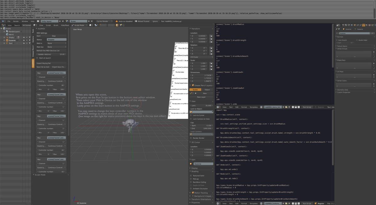 How to use a MIDI controller to control brush sizes in Blender with ...
