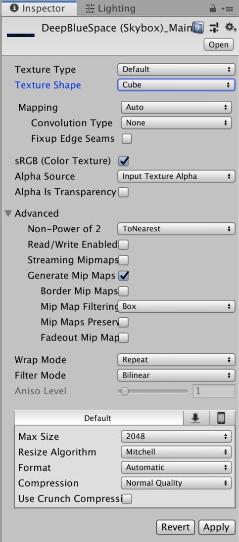 Deep-Blue-Space Procedural Cubemap Skybox (Texture) – Coster-Graphics