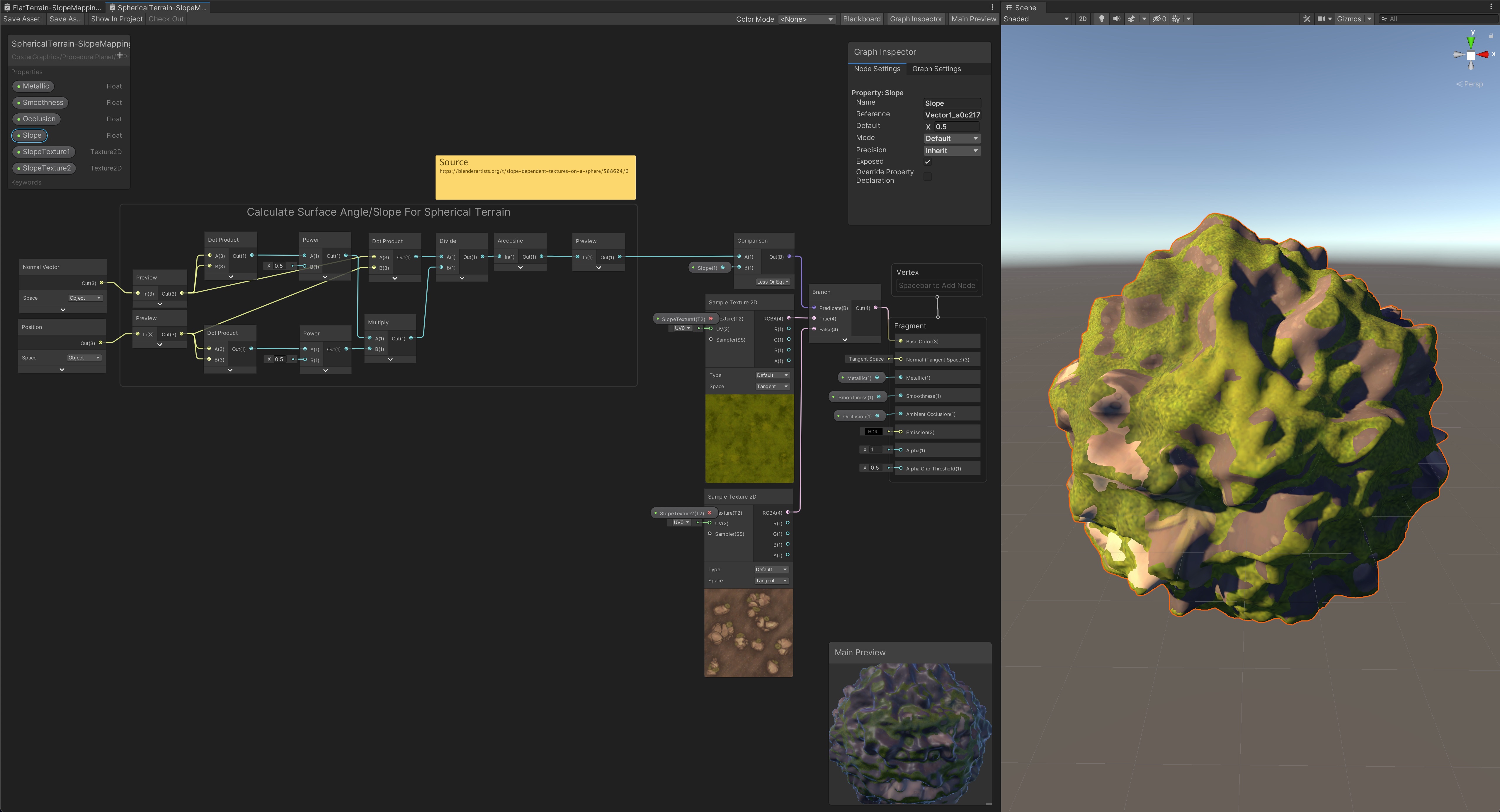 Unity Shader Graph Procedural Planet Tutorial – CosterGraphics